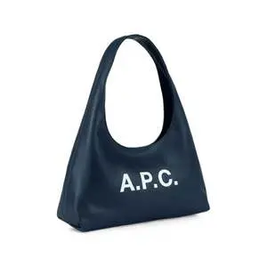 A.p.c. Navy Logo Print Tote Bag - Blue