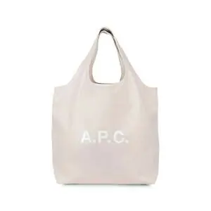 A.p.c. Tote Bag With Logo Print - Cream