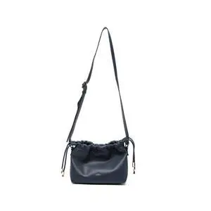 A.p.c. Navy Smooth Grain Shoulder Bag With Gold-tone Hardware - Blue