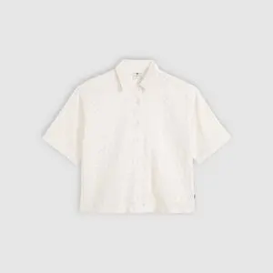 LEVI'S Harlie Boyfriend Short-sleeve Lace Button-down Shirt