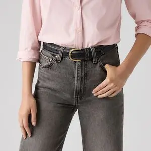 LEVI'S Olivia Classic Feather Edge Belt - Caviar
