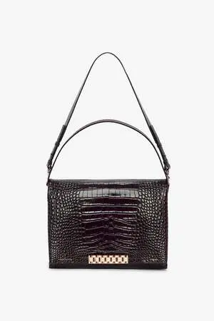 Victoria Beckham Jumbo Chain Pouch Bag - Chocolate