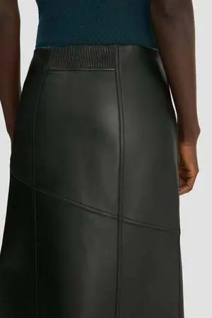 Victoria Beckham Panelled Leather Midi Skirt