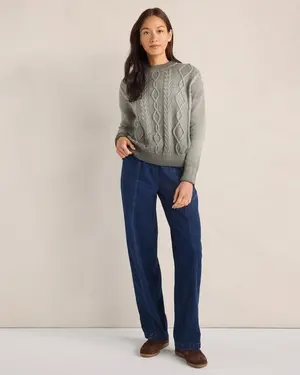 HAVEN WELL WITHIN Cable Knit Sweater - Breeze