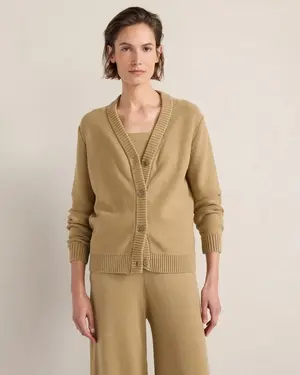 HAVEN WELL WITHIN Organic Cotton V Top - Truffle