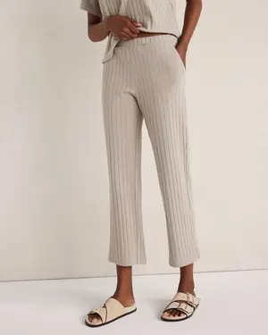 HAVEN WELL WITHIN Ribbed Straight Leg Pants