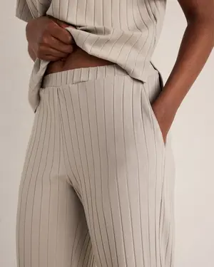HAVEN WELL WITHIN Ribbed Straight Leg Pants