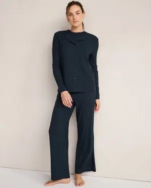 HAVEN WELL WITHIN Resti Drapey Rib Knit Cardigan - Nightfall