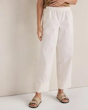 HAVEN WELL WITHIN Organic Cotton Twill Barrel Leg Pants