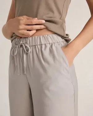 HAVEN WELL WITHIN Luxe Modal Relaxed Fit Pants - Mushroom