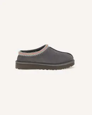 UGG Tasman Ii Suede Mules With Braided Collar - Grey