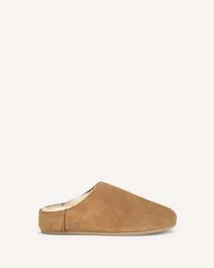 UGG Elea Suede Slip-on Mules - Beige