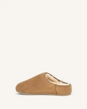 UGG Elea Suede Slip-on Mules - Beige