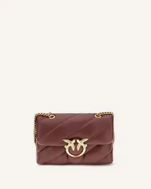 Pinko Love Mini Puff Shoulder Bag - Bordeaux