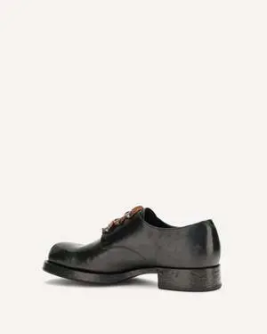 Prada Distressed Leather Lace-up Shoes