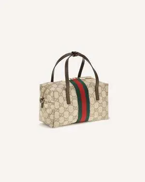 Gucci Mini Boston Handbag With Web Stripe