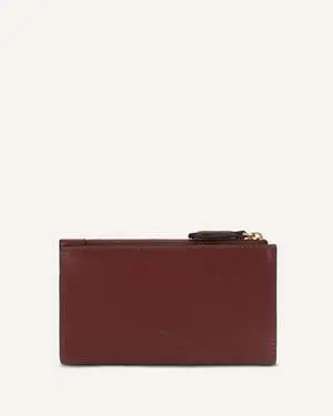 Pinko Airone Leather Cardholder - Bordeaux