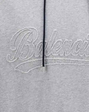 Balenciaga Layered Cotton Hoodie With Embroidered Logo - Multicolour