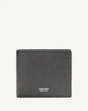 TOM FORD T Line Bifold Wallet In Grained Leather