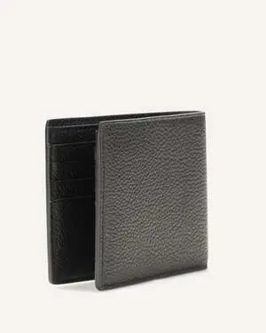 TOM FORD T Line Bifold Wallet In Grained Leather