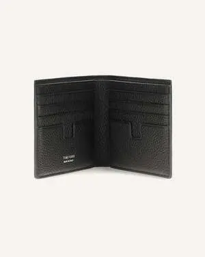 TOM FORD T Line Bifold Wallet In Grained Leather