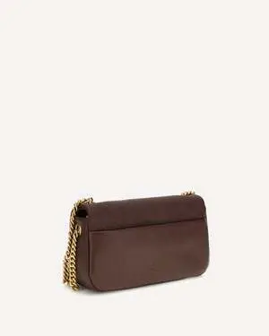 Pinko Medium Love Bag Click Soft Horizontal Shoulder Bag - Brown