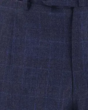GERMANO Tailored Pants With Tone-on-tone Checked Pattern - Blue