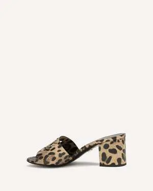Dolce & Gabbana Leopard Print Leather Mules