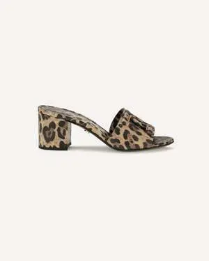 Dolce & Gabbana Leopard Print Leather Mules