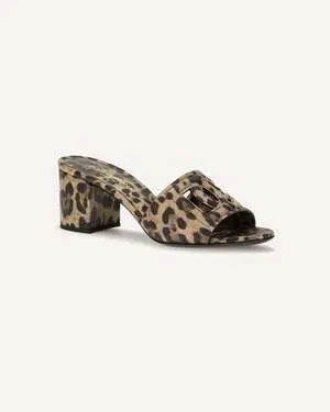 Dolce & Gabbana Leopard Print Leather Mules