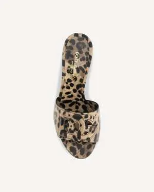 Dolce & Gabbana Leopard Print Leather Mules