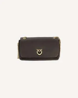 Pinko Love Birds Click Soft Horizontal Leather Shoulder Bag
