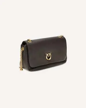 Pinko Love Birds Click Soft Horizontal Leather Shoulder Bag
