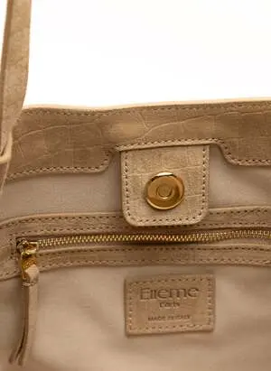 ELLEME Dimple Croco Suede Tote Bag