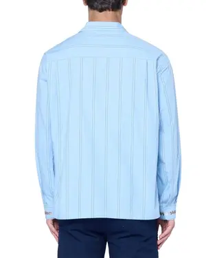 BAZISZT Merit Crest Pocket Stripe Shirt