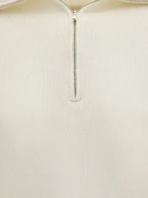Max Mara Half-zip Long-sleeved Jumper - White