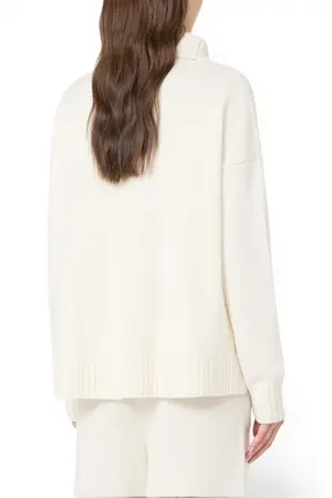 Max Mara Half-zip Long-sleeved Jumper - White
