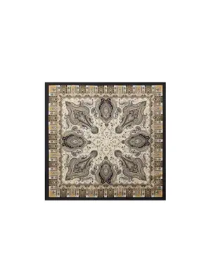 Etro Silk Twill Scarf With Paisley Motif - Black