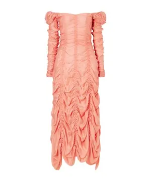 Khaite Judith Draped Silk-blend Midi Dress - No