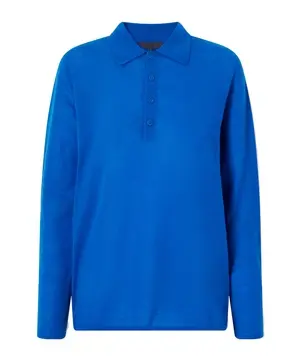Tibi Wool-blend Knit Polo Sweater - Blue