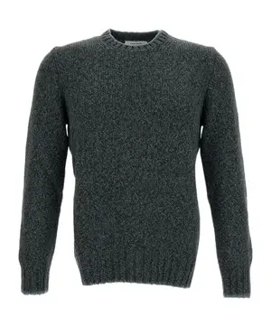 GRAN SASSO Herringbone Crew-neck Sweater