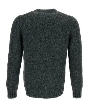 GRAN SASSO Herringbone Crew-neck Sweater