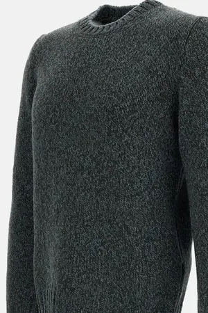 GRAN SASSO Herringbone Crew-neck Sweater