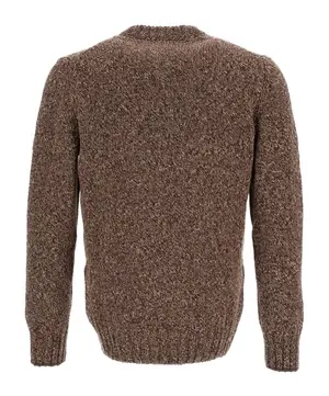 GRAN SASSO Herringbone Crew-neck Sweater