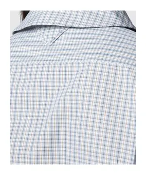 Prada Madras Fabric Shirt With Tie Neck