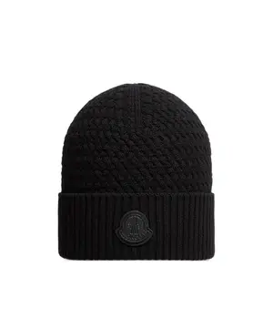 Moncler Logo Hat - Black