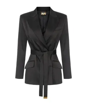 Elisabetta Franchi Belted Satin Jacket