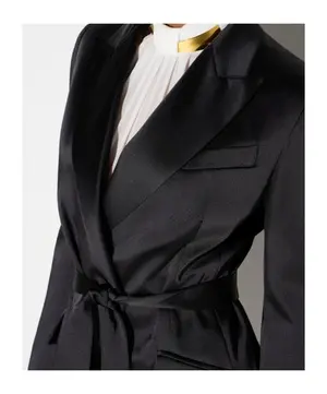 Elisabetta Franchi Belted Satin Jacket