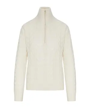 Max Mara Turtleneck Knit Top - White
