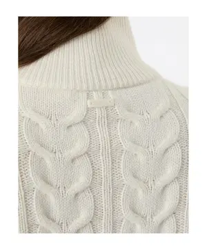Max Mara Zip Detailed High Neck Jumper